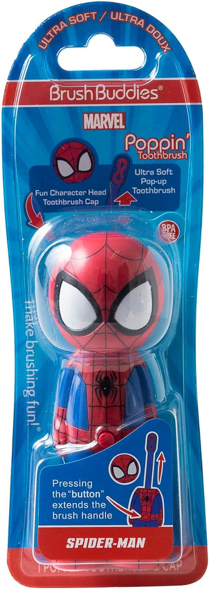 Brush Buddies Marvel Poppin' Toothbrushes with Travel Cap