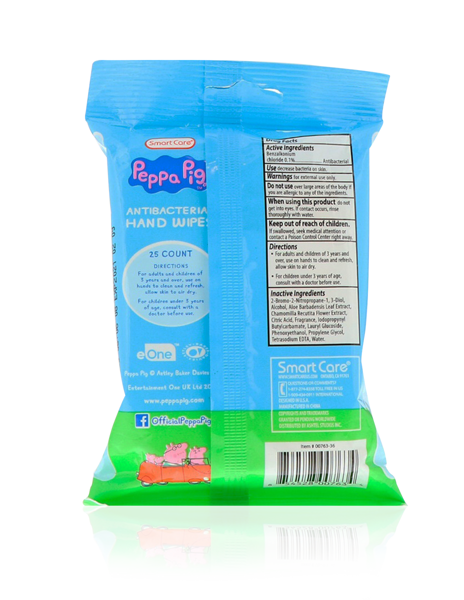 Peppa Pig Antibacterial Wipes (25 Count) – Brush Buddies