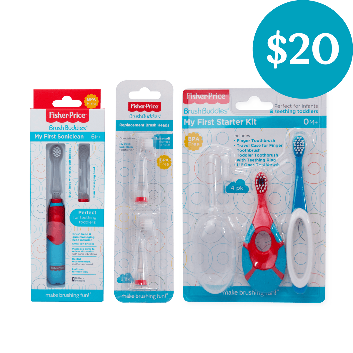 Fisher-Price Brushing Bundle – Brush Buddies