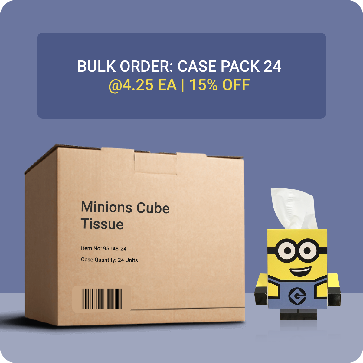 Minions Cube Tissue Box (24 Pack) – Brush Buddies