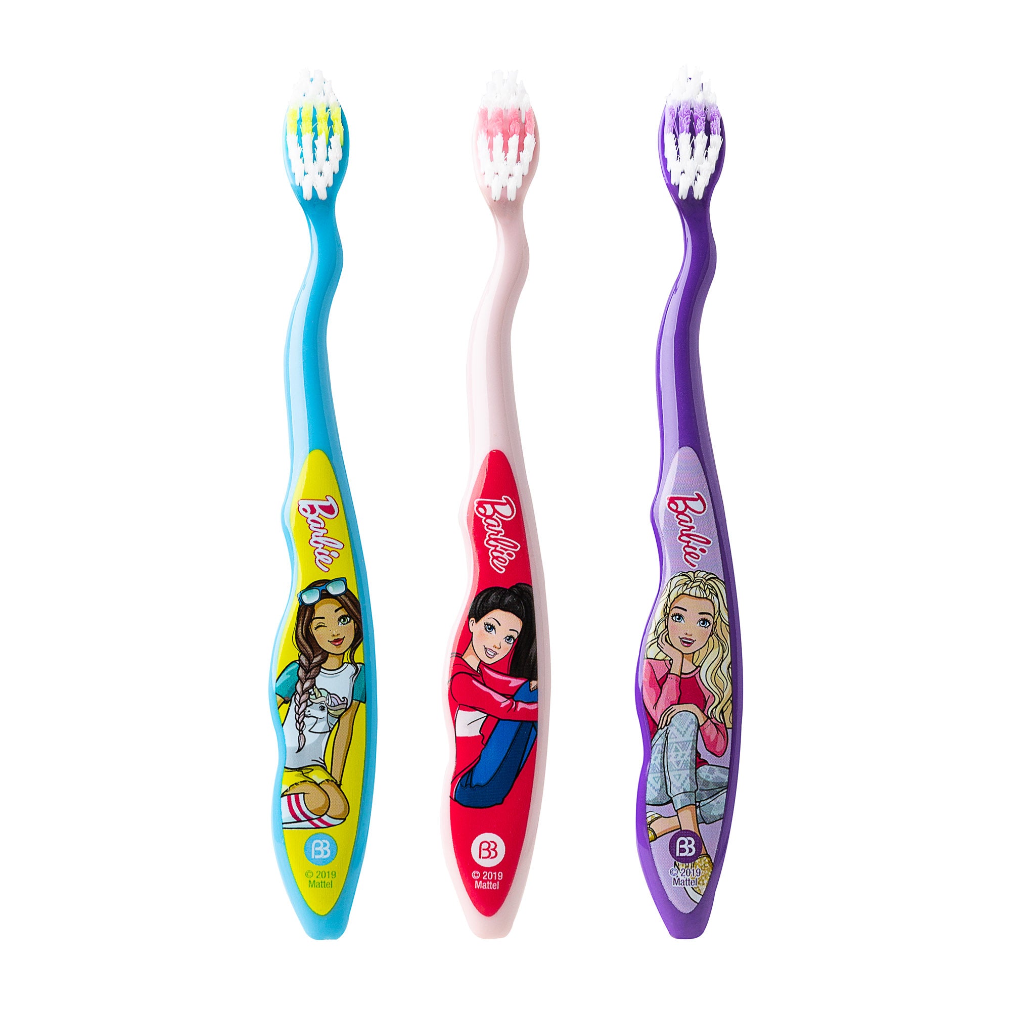 Brush Buddies 3PK Barbie Toothbrushes for Kids & Toddlers