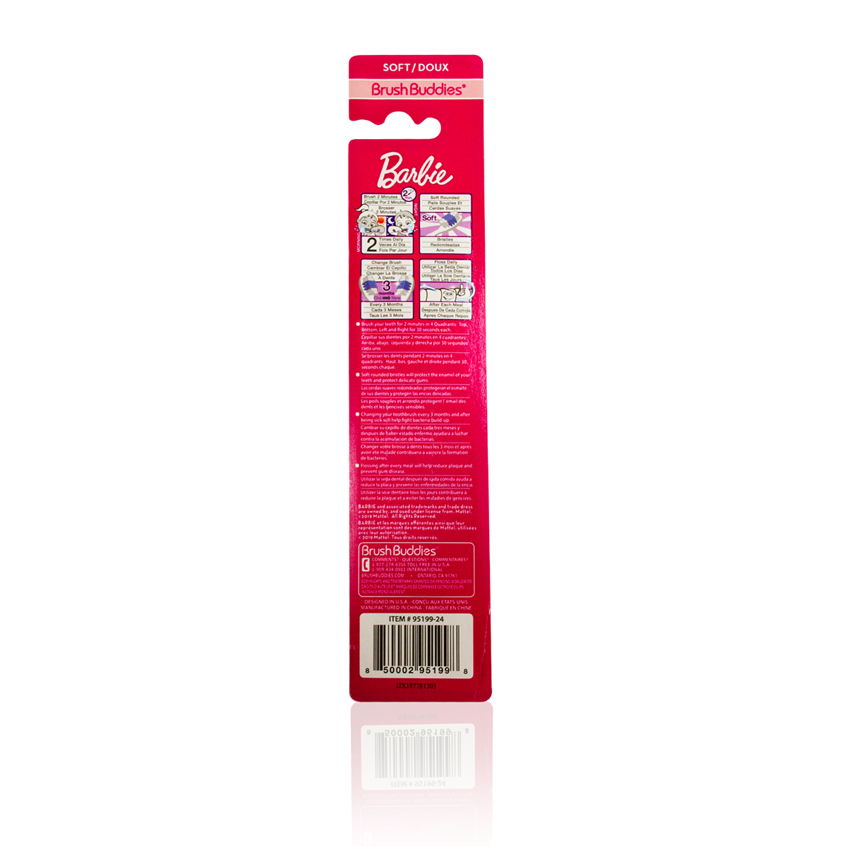 Barbie Toothbrush With Cap (1 Pack) – Brush Buddies