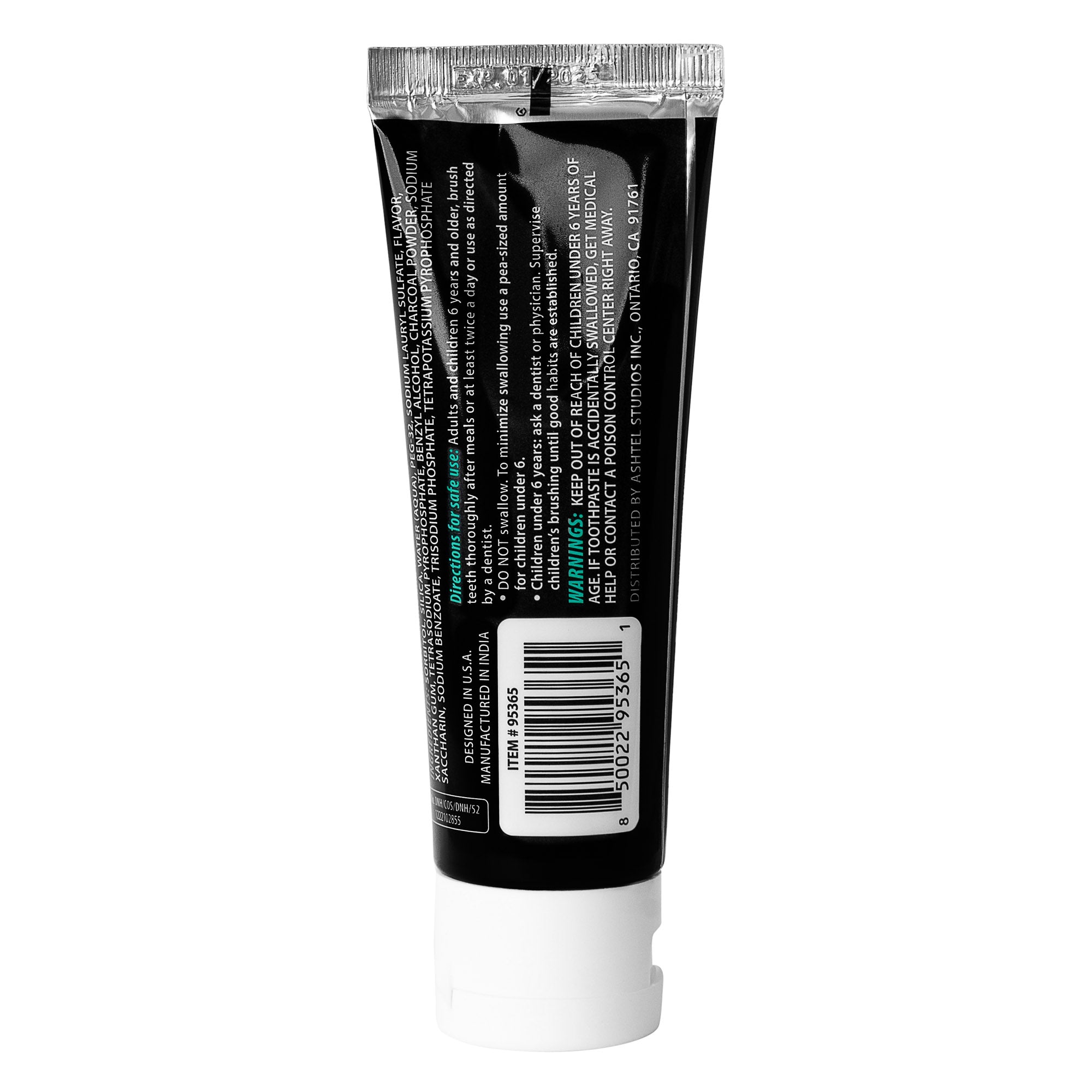 Brush Buddies Herbal Toothpaste with Activated Charcoal, 3.5 OZ