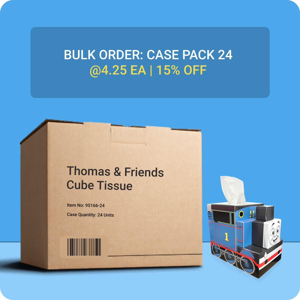 Thomas & Friends Cube Tissue Box (24 Pack) – Brush Buddies