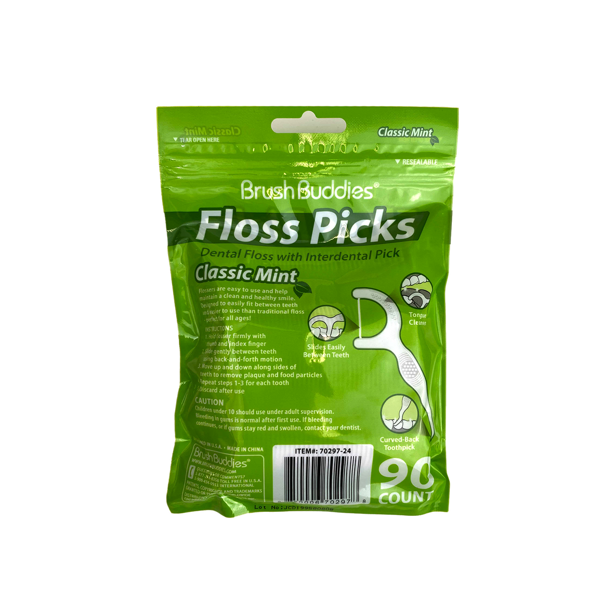 Mint Flossers (90ct) – Brush Buddies